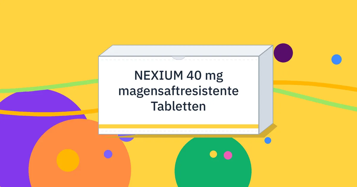 Symbolbild: Packung mit der Aufschrift NEXIUM 40 mg magensaftresistente Tabletten (PZN 09309176) – Verfügbarkeit und Bezug in Apotheken in Frankfurt am Main