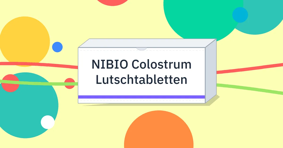 Symbolbild: Packung mit der Aufschrift NIBIO Colostrum Lutschtabletten (PZN 20381369) – Verfügbarkeit und Bezug in Apotheken in Frankfurt am Main