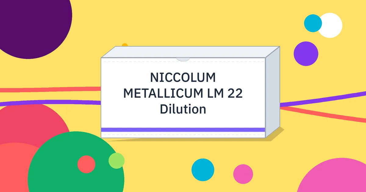 Symbolbild: Packung mit der Aufschrift NICCOLUM METALLICUM LM 22 Dilution (PZN 12968296) – Verfügbarkeit und Bezug in Apotheken in Frankfurt am Main