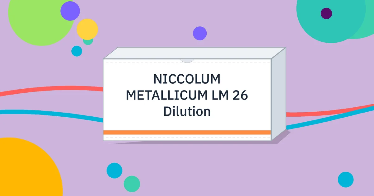 Symbolbild: Packung mit der Aufschrift NICCOLUM METALLICUM LM 26 Dilution (PZN 12968333) – Verfügbarkeit und Bezug in Apotheken in Frankfurt am Main