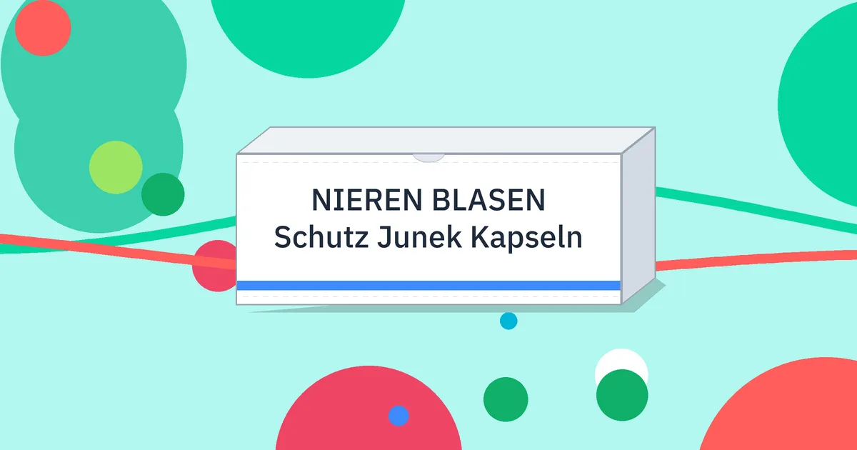 Symbolbild: Packung mit der Aufschrift NIEREN BLASEN Schutz Junek Kapseln (PZN 06557206) – Verfügbarkeit und Bezug in Apotheken in Frankfurt am Main