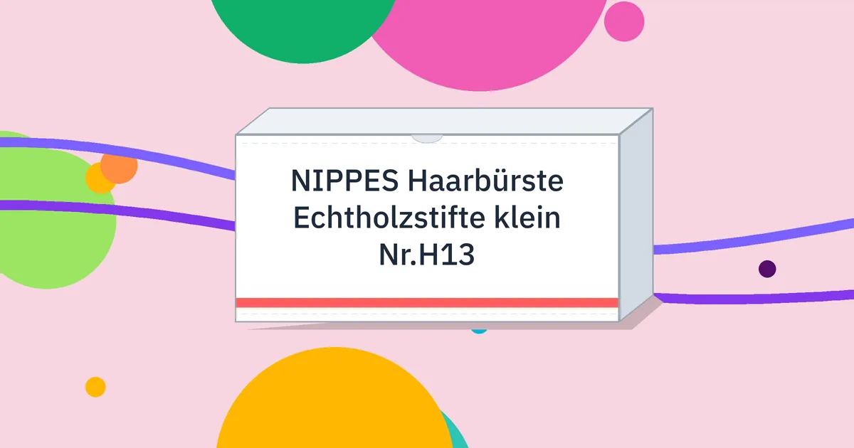 Symbolbild: Packung mit der Aufschrift NIPPES Haarbürste Echtholzstifte klein Nr.H13 (PZN 13880474) – Verfügbarkeit und Bezug in Apotheken in Frankfurt am Main