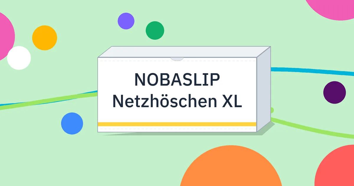 Symbolbild: Packung mit der Aufschrift NOBASLIP Netzhöschen XL (PZN 01475320) – Verfügbarkeit und Bezug in Apotheken in Frankfurt am Main