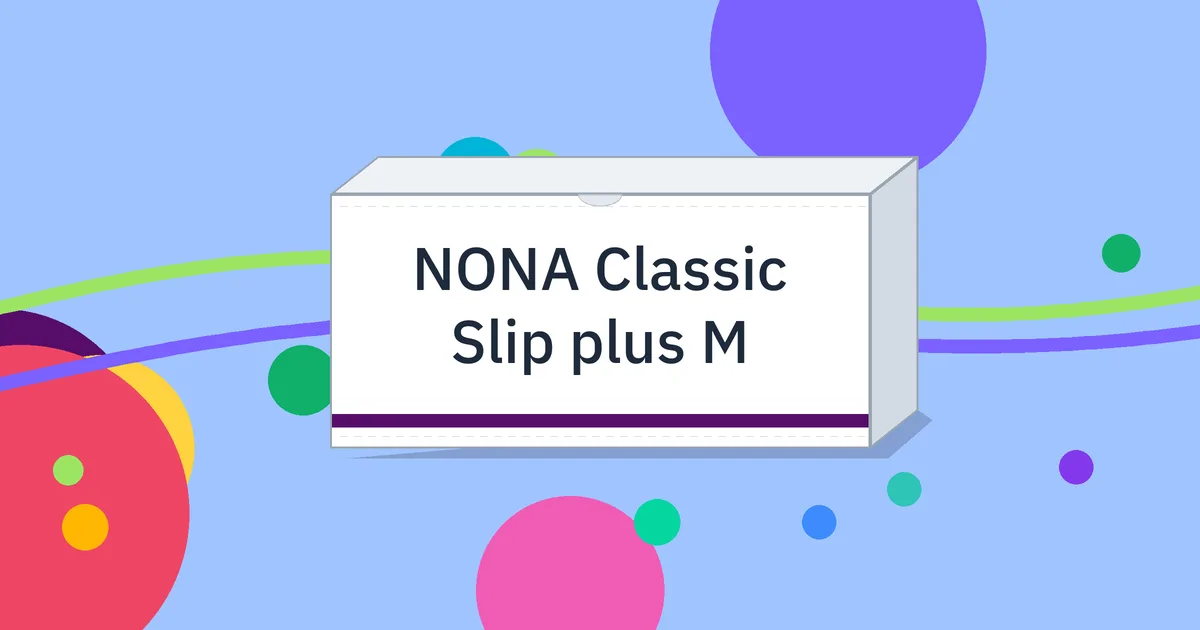 Symbolbild: Packung mit der Aufschrift NONA Classic Slip plus M (PZN 12538176) – Verfügbarkeit und Bezug in Apotheken in Frankfurt am Main