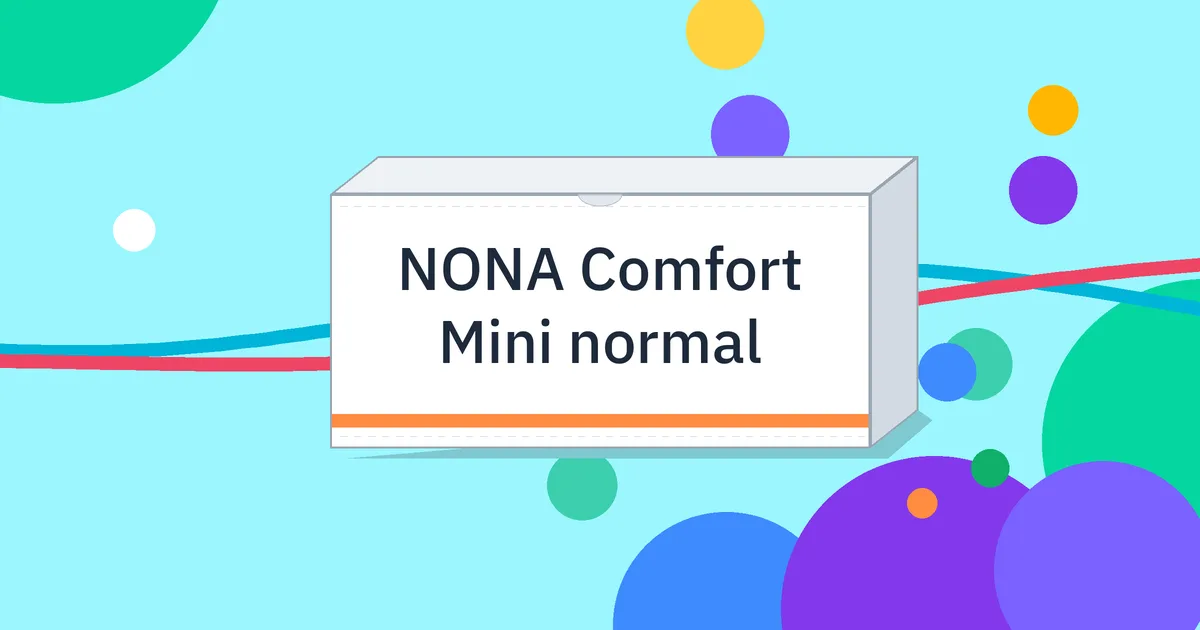 Symbolbild: Packung mit der Aufschrift NONA Comfort Mini normal (PZN 12538213) – Verfügbarkeit und Bezug in Apotheken in Frankfurt am Main