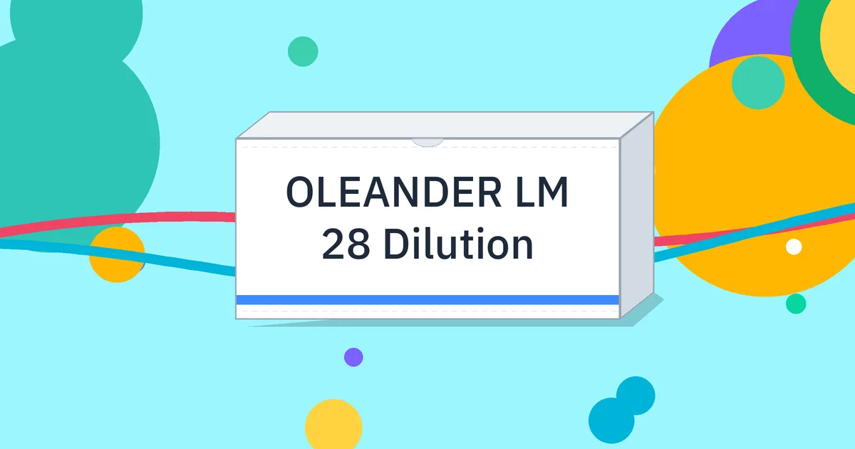Symbolbild: Packung mit der Aufschrift OLEANDER LM 28 Dilution (PZN 12971401) – Verfügbarkeit und Bezug in Apotheken in Frankfurt am Main