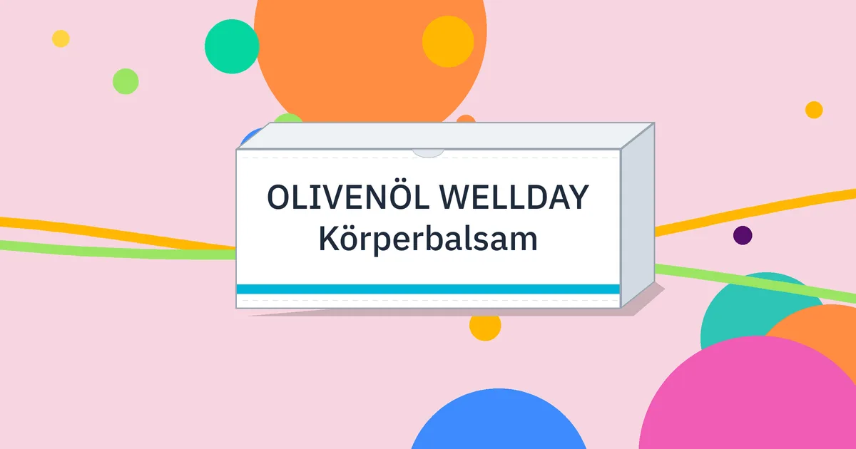 Symbolbild: Packung mit der Aufschrift OLIVENÖL WELLDAY Körperbalsam (PZN 02918883) – Verfügbarkeit und Bezug in Apotheken in Frankfurt am Main