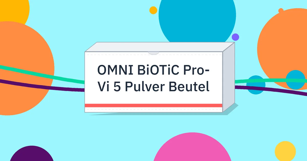 Symbolbild: Packung mit der Aufschrift OMNI BiOTiC Pro-Vi 5 Pulver Beutel (PZN 16907328) – Verfügbarkeit und Bezug in Apotheken in Frankfurt am Main