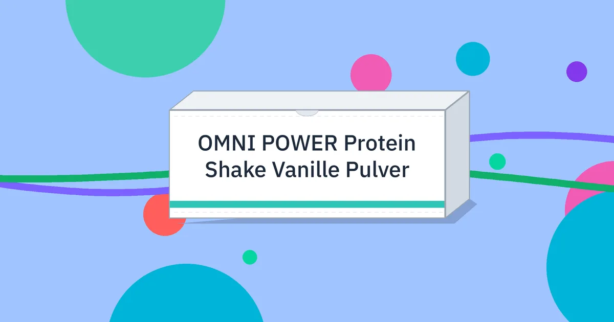 Symbolbild: Packung mit der Aufschrift OMNI POWER Protein Shake Vanille Pulver (PZN 19627368) – Verfügbarkeit und Bezug in Apotheken in Frankfurt am Main