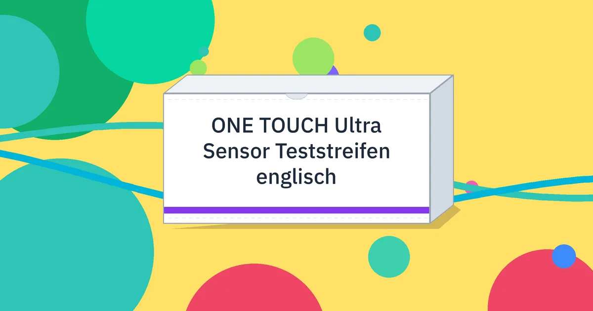 Symbolbild: Packung mit der Aufschrift ONE TOUCH Ultra Sensor Teststreifen englisch (PZN 10348684) – Verfügbarkeit und Bezug in Apotheken in Frankfurt am Main