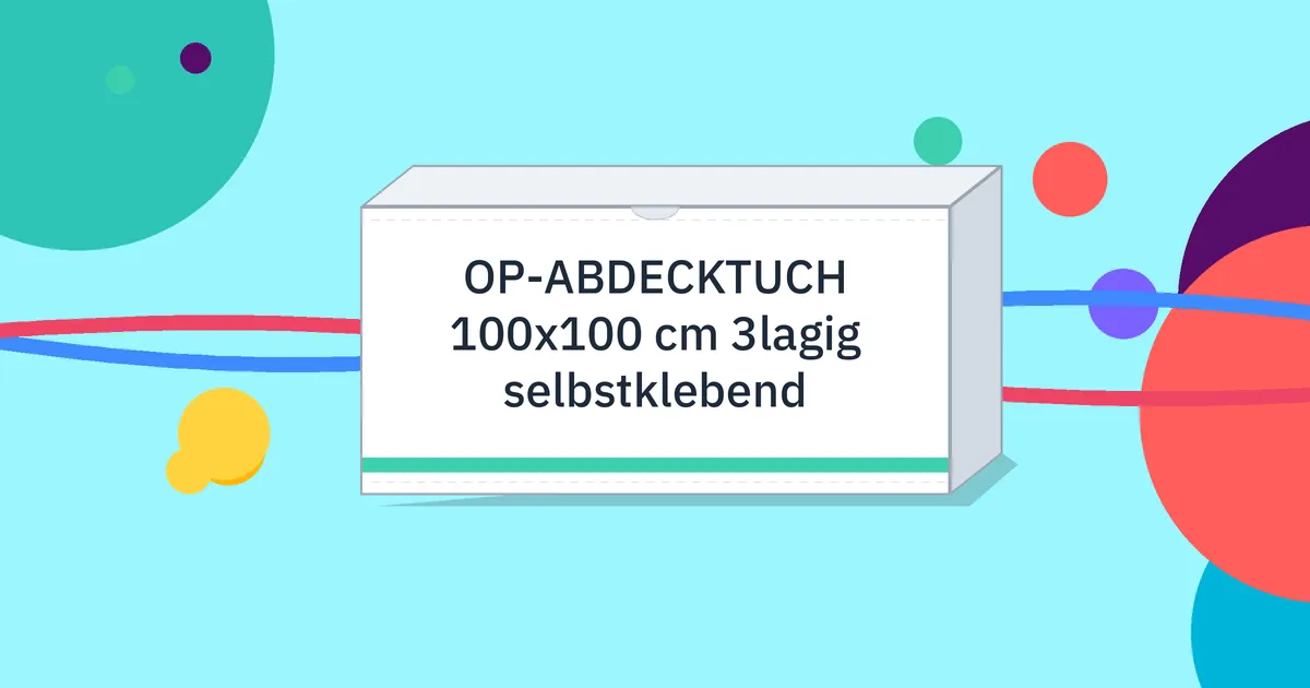 Symbolbild: Packung mit der Aufschrift OP-ABDECKTUCH 100x100 cm 3lagig selbstklebend (PZN 04703052) – Verfügbarkeit und Bezug in Apotheken in Frankfurt am Main