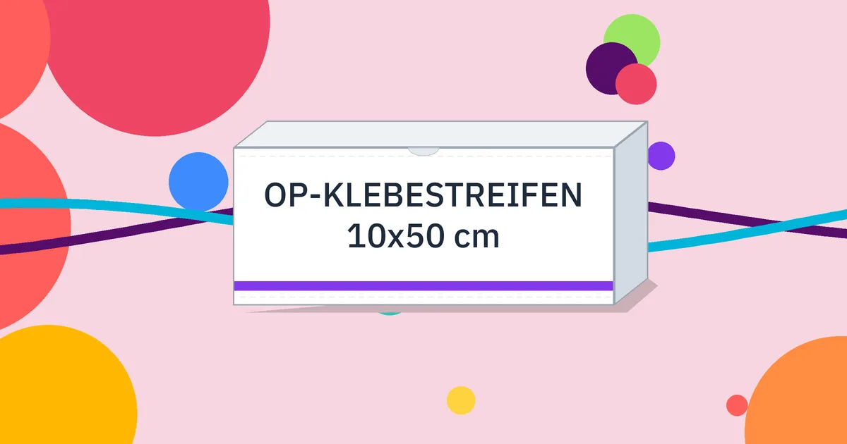 Symbolbild: Packung mit der Aufschrift OP-KLEBESTREIFEN 10x50 cm (PZN 01423978) – Verfügbarkeit und Bezug in Apotheken in Frankfurt am Main