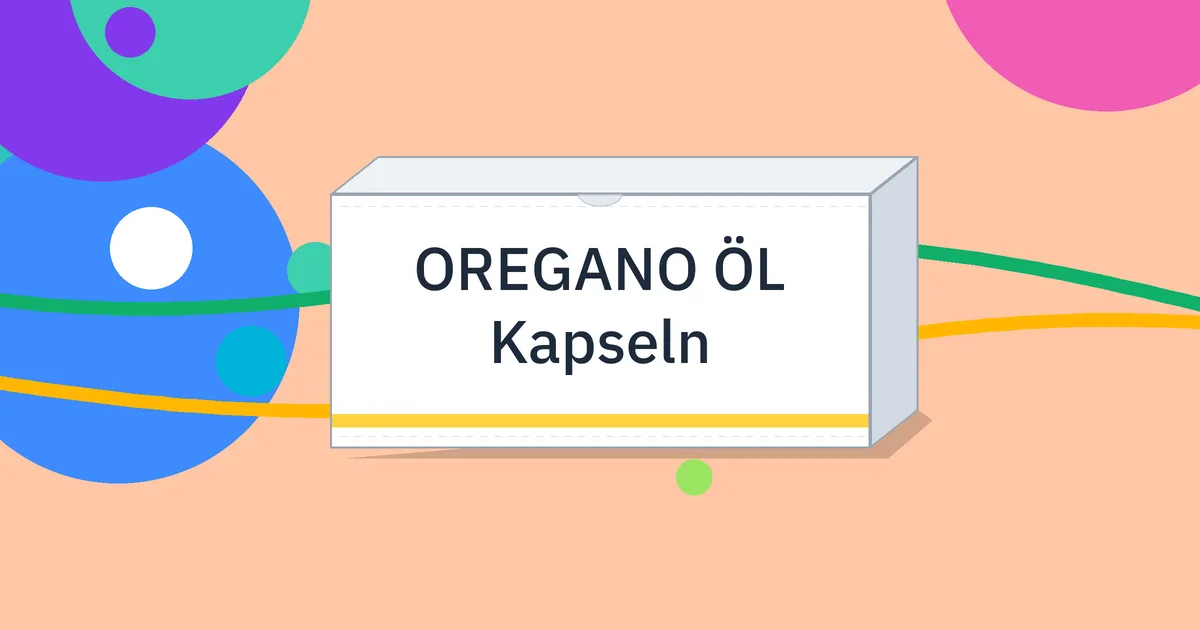 Symbolbild: Packung mit der Aufschrift OREGANO ÖL Kapseln (PZN 19301052) – Verfügbarkeit und Bezug in Apotheken in Frankfurt am Main