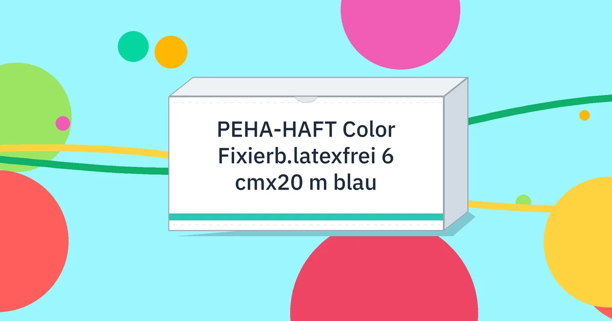 Symbolbild: Packung mit der Aufschrift PEHA-HAFT Color Fixierb.latexfrei 6 cmx20 m blau (PZN 19397187) – Verfügbarkeit und Bezug in Apotheken in Frankfurt am Main
