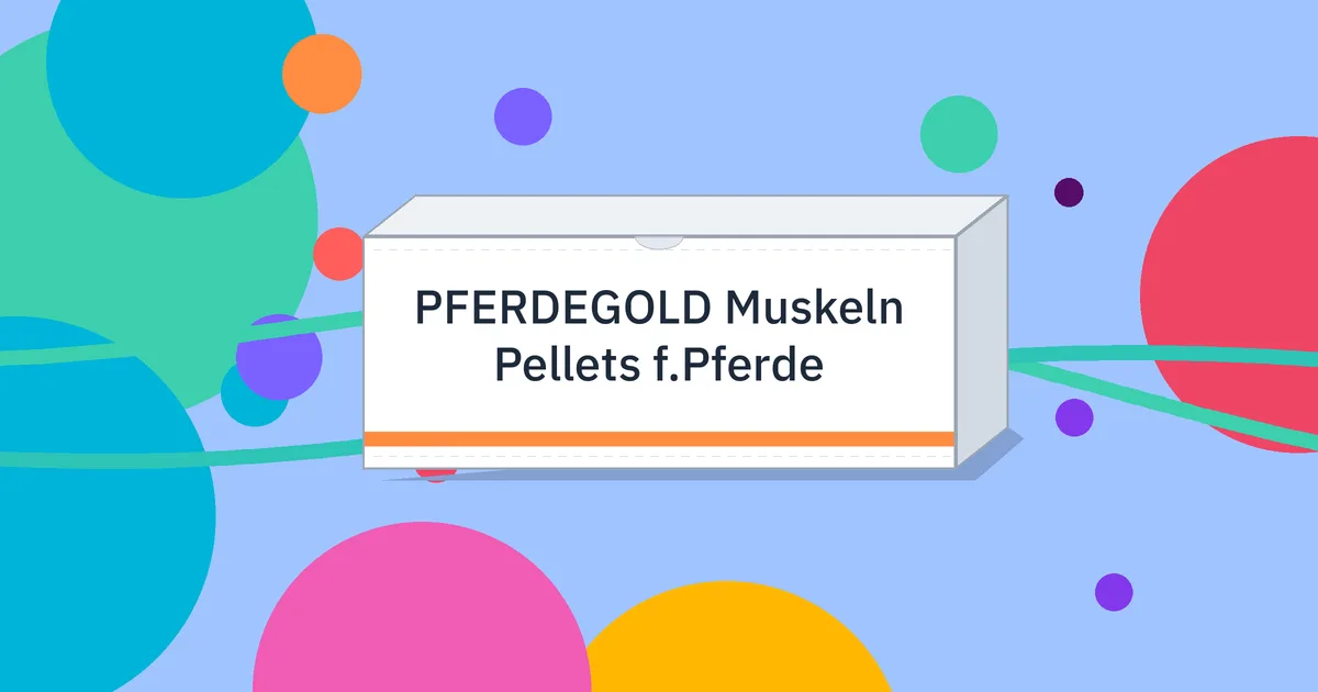 Symbolbild: Packung mit der Aufschrift PFERDEGOLD Muskeln Pellets f.Pferde (PZN 17613540) – Verfügbarkeit und Bezug in Apotheken in Frankfurt am Main