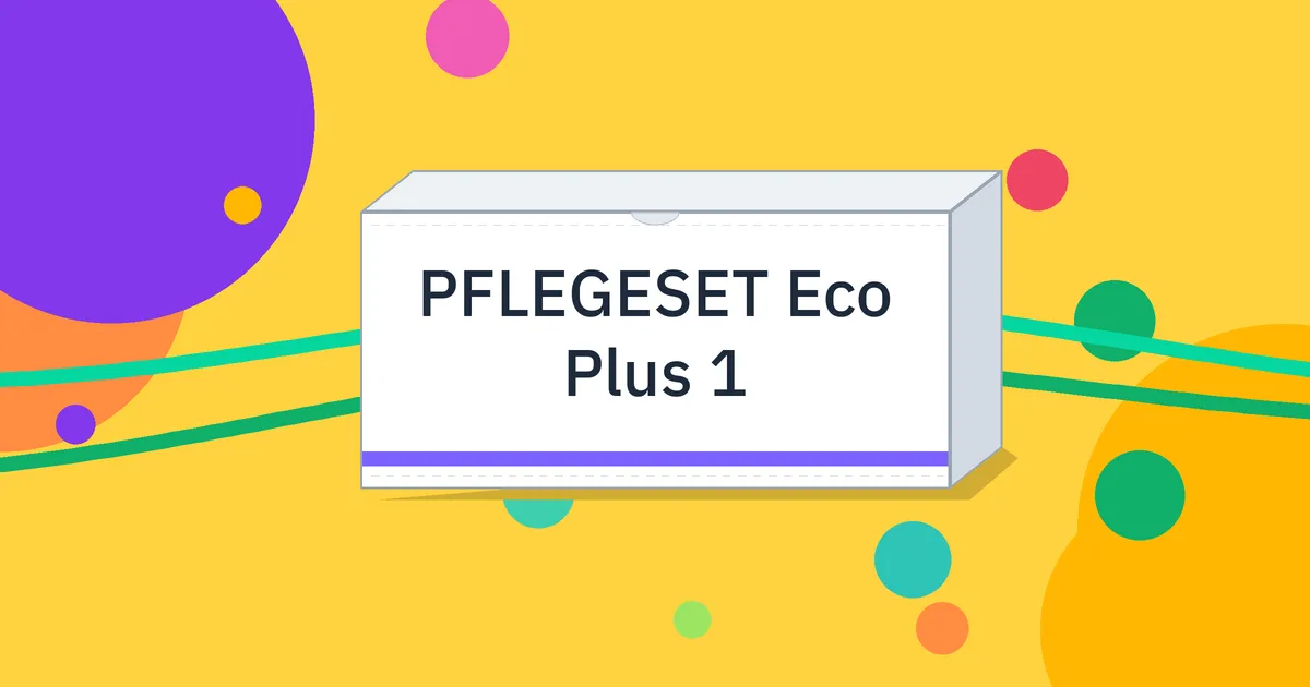 Symbolbild: Packung mit der Aufschrift PFLEGESET Eco Plus 1 (PZN 11129205) – Verfügbarkeit und Bezug in Apotheken in Frankfurt am Main