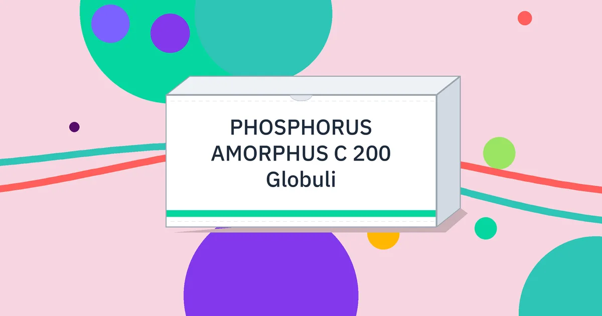 Symbolbild: Packung mit der Aufschrift PHOSPHORUS AMORPHUS C 200 Globuli (PZN 19719426) – Verfügbarkeit und Bezug in Apotheken in Frankfurt am Main