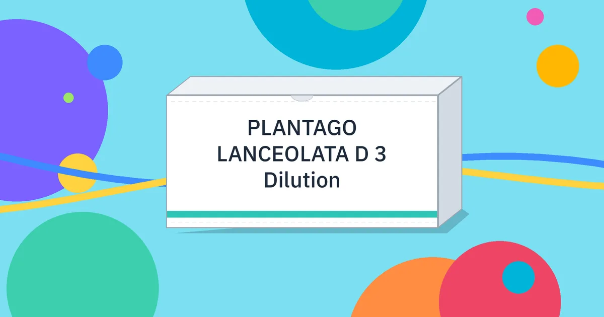 Symbolbild: Packung mit der Aufschrift PLANTAGO LANCEOLATA D 3 Dilution (PZN 07177411) – Verfügbarkeit und Bezug in Apotheken in Frankfurt am Main