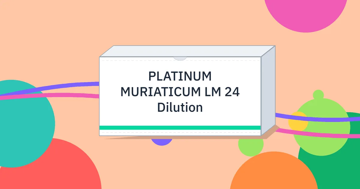Symbolbild: Packung mit der Aufschrift PLATINUM MURIATICUM LM 24 Dilution (PZN 13648205) – Verfügbarkeit und Bezug in Apotheken in Frankfurt am Main