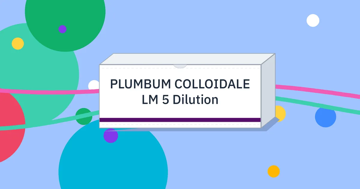 Symbolbild: Packung mit der Aufschrift PLUMBUM COLLOIDALE LM 5 Dilution (PZN 13040136) – Verfügbarkeit und Bezug in Apotheken in Frankfurt am Main