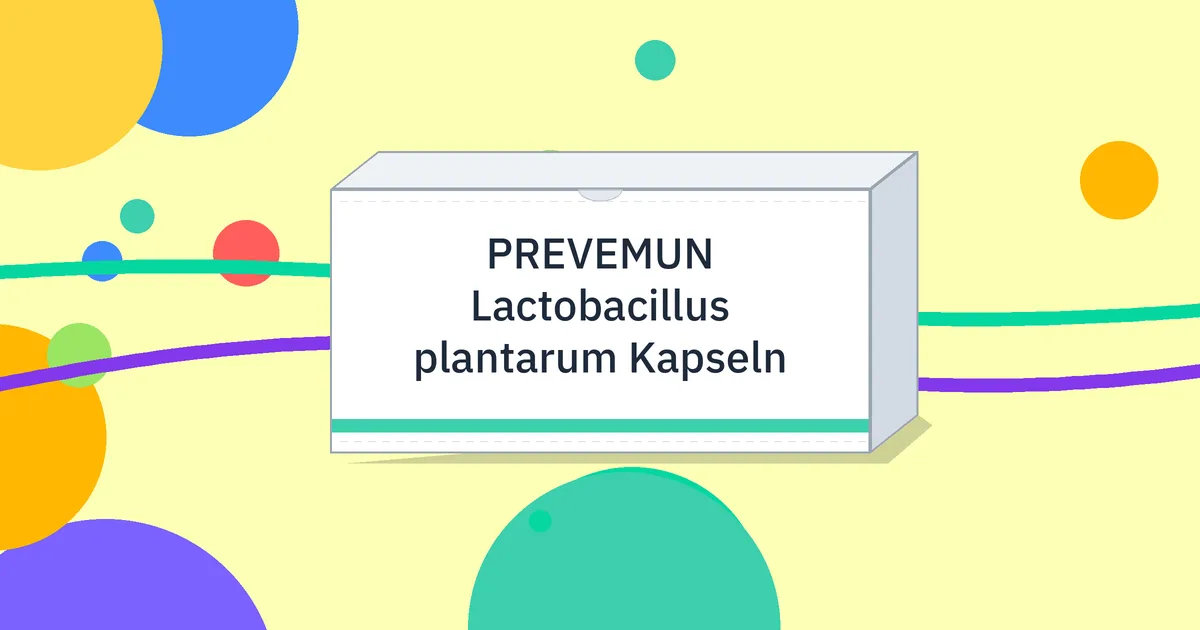 Symbolbild: Packung mit der Aufschrift PREVEMUN Lactobacillus plantarum Kapseln (PZN 18375545) – Verfügbarkeit und Bezug in Apotheken in Frankfurt am Main