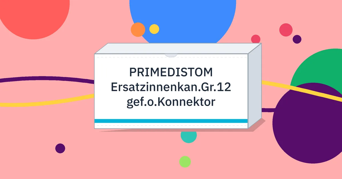 Symbolbild: Packung mit der Aufschrift PRIMEDISTOM Ersatzinnenkan.Gr.12 gef.o.Konnektor (PZN 10257579) – Verfügbarkeit und Bezug in Apotheken in Frankfurt am Main