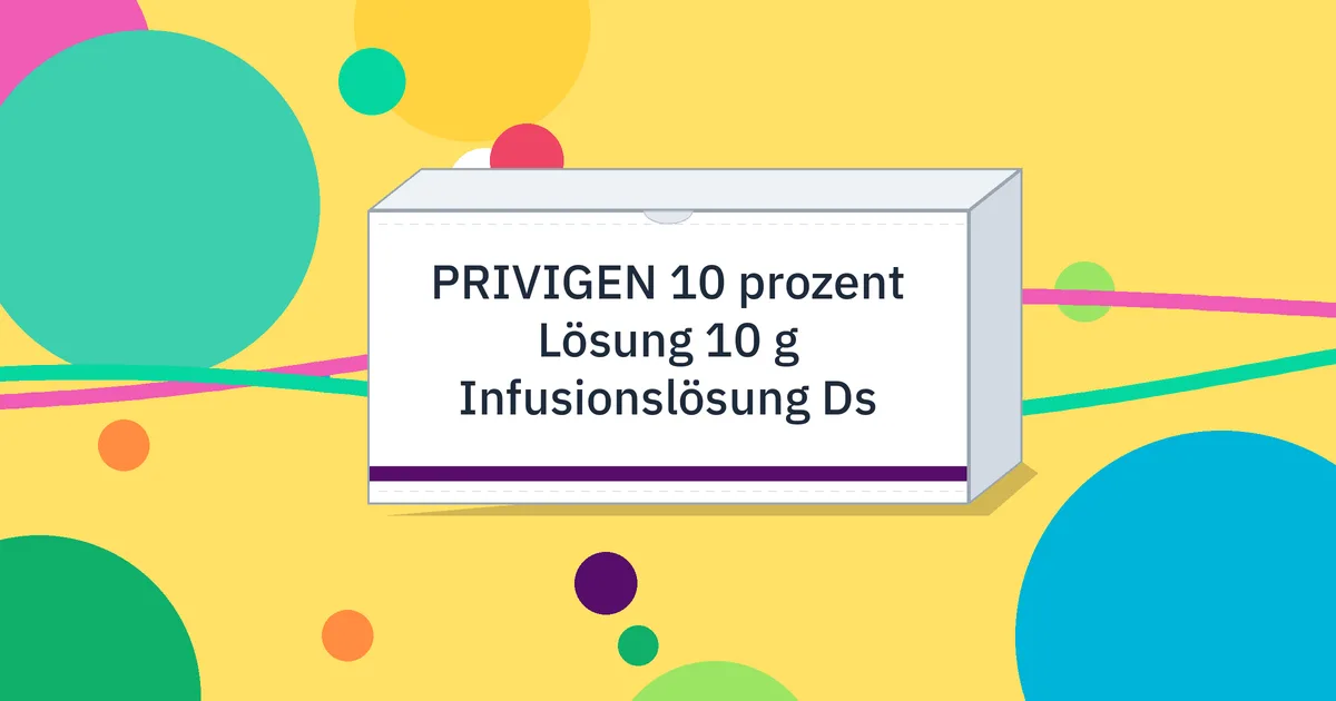 Symbolbild: Packung mit der Aufschrift PRIVIGEN 10 prozent Lösung 10 g Infusionslösung Ds (PZN 13584385) – Verfügbarkeit und Bezug in Apotheken in Frankfurt am Main