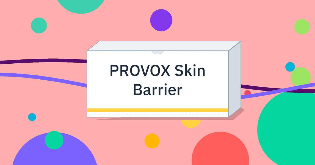 Symbolbild: Packung mit der Aufschrift PROVOX Skin Barrier (PZN 12454781) – Verfügbarkeit und Bezug in Apotheken in Frankfurt am Main