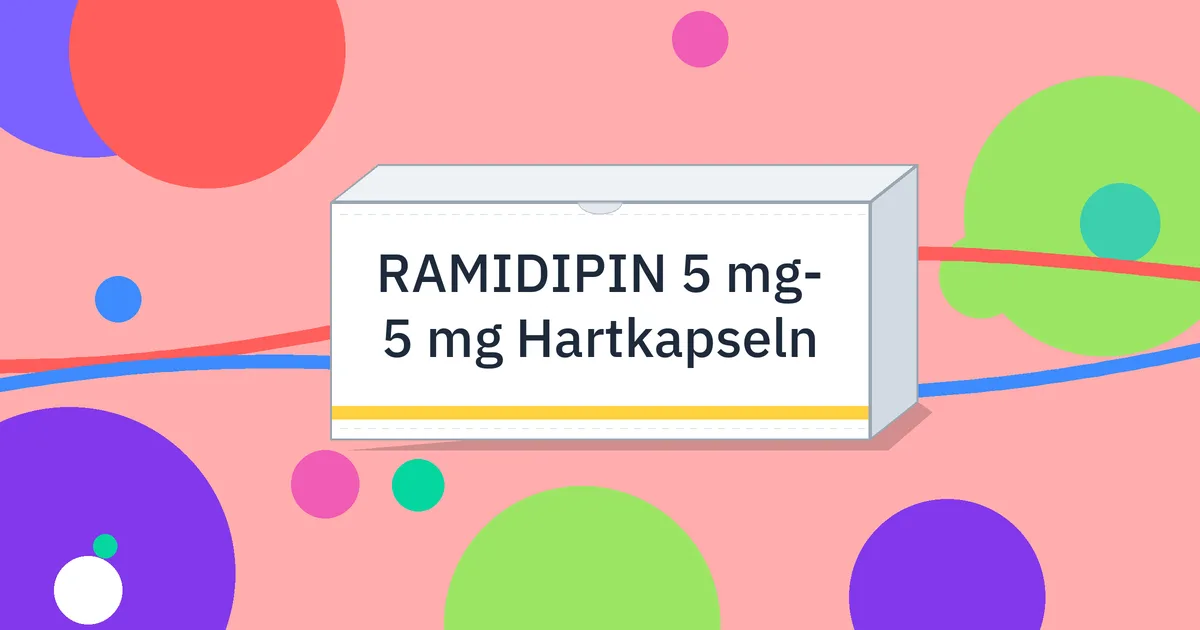 Symbolbild: Packung mit der Aufschrift RAMIDIPIN 5 mg-5 mg Hartkapseln (PZN 12520472) – Verfügbarkeit und Bezug in Apotheken in Frankfurt am Main