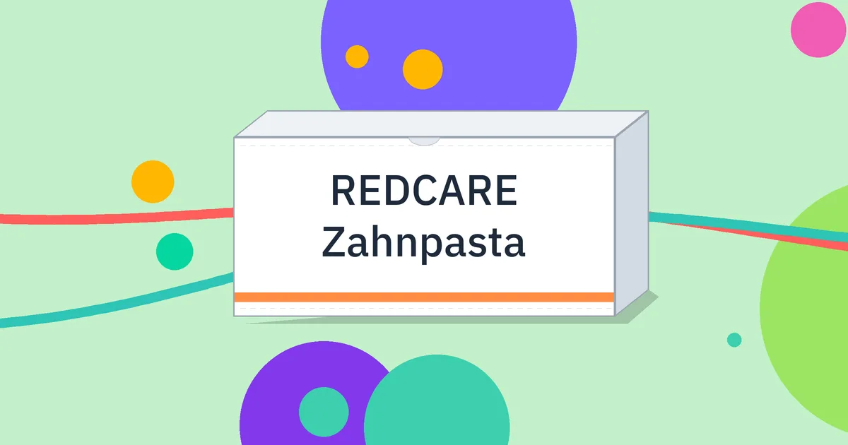 Symbolbild: Packung mit der Aufschrift REDCARE Zahnpasta (PZN 19231179) – Verfügbarkeit und Bezug in Apotheken in Frankfurt am Main
