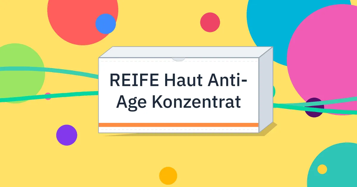 Symbolbild: Packung mit der Aufschrift REIFE Haut Anti-Age Konzentrat (PZN 10830487) – Verfügbarkeit und Bezug in Apotheken in Frankfurt am Main