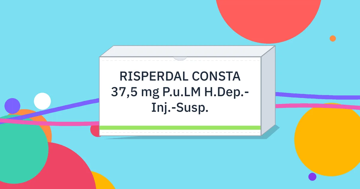 Symbolbild: Packung mit der Aufschrift RISPERDAL CONSTA 37,5 mg P.u.LM H.Dep.-Inj.-Susp. (PZN 04347137) – Verfügbarkeit und Bezug in Apotheken in Frankfurt am Main