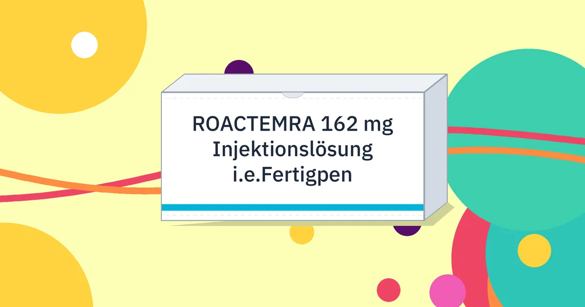 Symbolbild: Packung mit der Aufschrift ROACTEMRA 162 mg Injektionslösung i.e.Fertigpen (PZN 15581764) – Verfügbarkeit und Bezug in Apotheken in Frankfurt am Main
