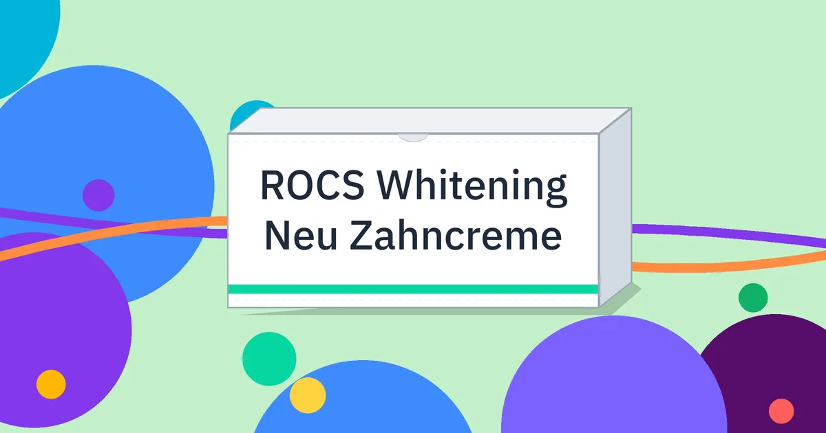 Symbolbild: Packung mit der Aufschrift ROCS Whitening Neu Zahncreme (PZN 20376210) – Verfügbarkeit und Bezug in Apotheken in Frankfurt am Main