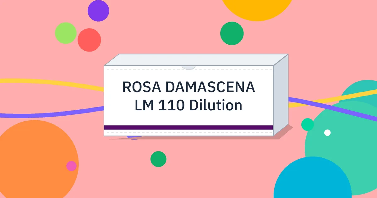 Symbolbild: Packung mit der Aufschrift ROSA DAMASCENA LM 110 Dilution (PZN 13056597) – Verfügbarkeit und Bezug in Apotheken in Frankfurt am Main