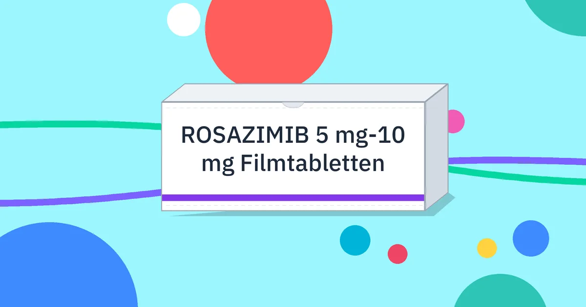 Symbolbild: Packung mit der Aufschrift ROSAZIMIB 5 mg-10 mg Filmtabletten (PZN 18304396) – Verfügbarkeit und Bezug in Apotheken in Frankfurt am Main