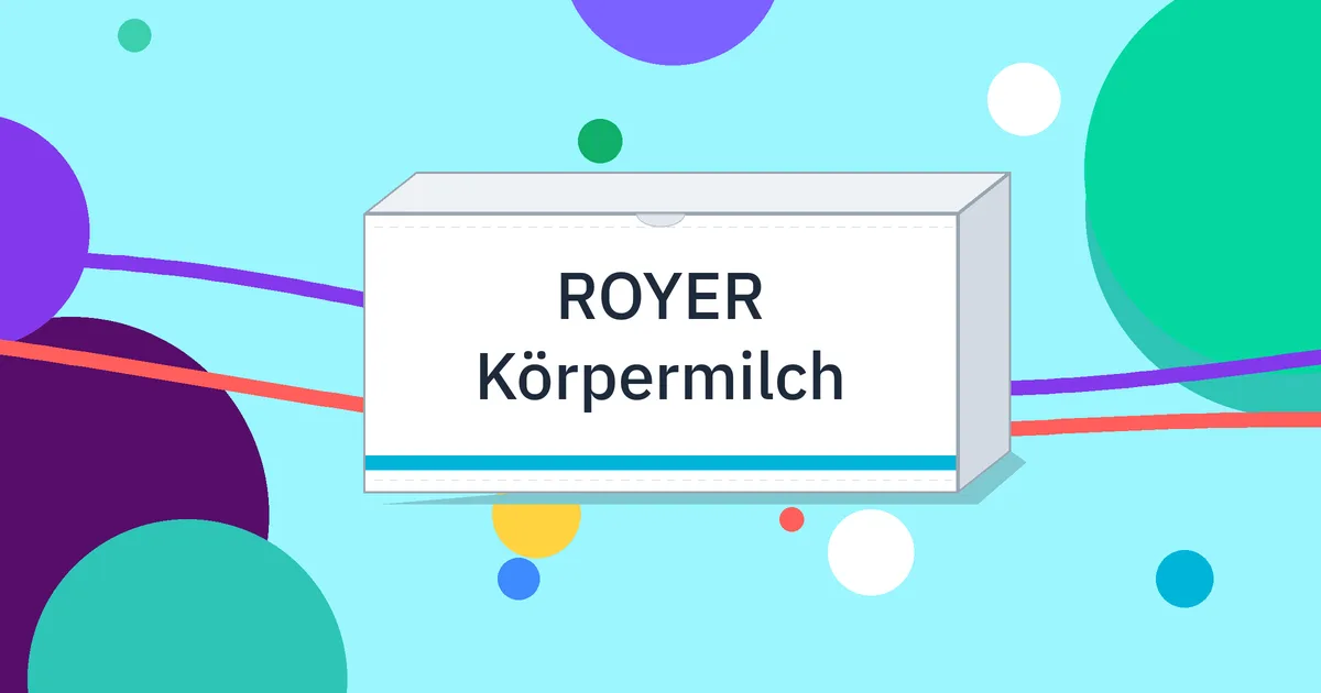 Symbolbild: Packung mit der Aufschrift ROYER Körpermilch (PZN 15748968) – Verfügbarkeit und Bezug in Apotheken in Frankfurt am Main