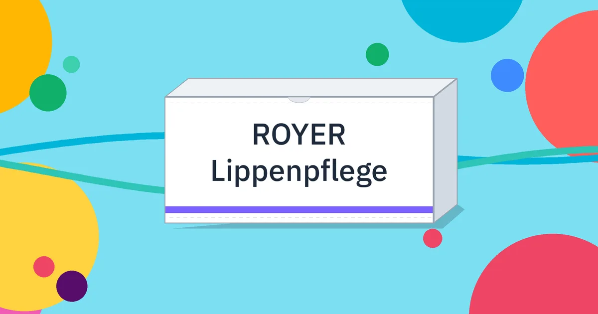 Symbolbild: Packung mit der Aufschrift ROYER Lippenpflege (PZN 16512831) – Verfügbarkeit und Bezug in Apotheken in Frankfurt am Main