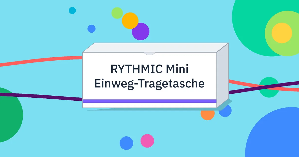 Symbolbild: Packung mit der Aufschrift RYTHMIC Mini Einweg-Tragetasche (PZN 17865224) – Verfügbarkeit und Bezug in Apotheken in Frankfurt am Main