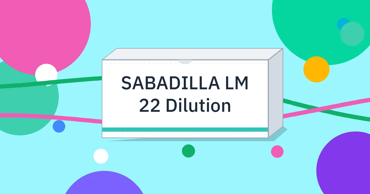 Symbolbild: Packung mit der Aufschrift SABADILLA LM 22 Dilution (PZN 13174687) – Verfügbarkeit und Bezug in Apotheken in Frankfurt am Main