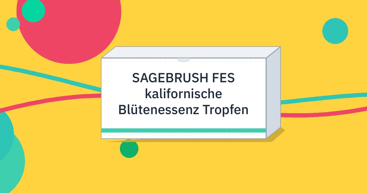 Symbolbild: Packung mit der Aufschrift SAGEBRUSH FES kalifornische Blütenessenz Tropfen (PZN 09173854) – Verfügbarkeit und Bezug in Apotheken in Frankfurt am Main