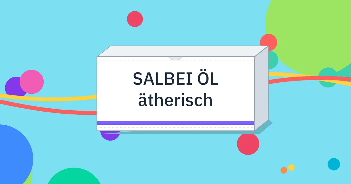 Symbolbild: Packung mit der Aufschrift SALBEI ÖL ätherisch (PZN 17386765) – Verfügbarkeit und Bezug in Apotheken in Frankfurt am Main