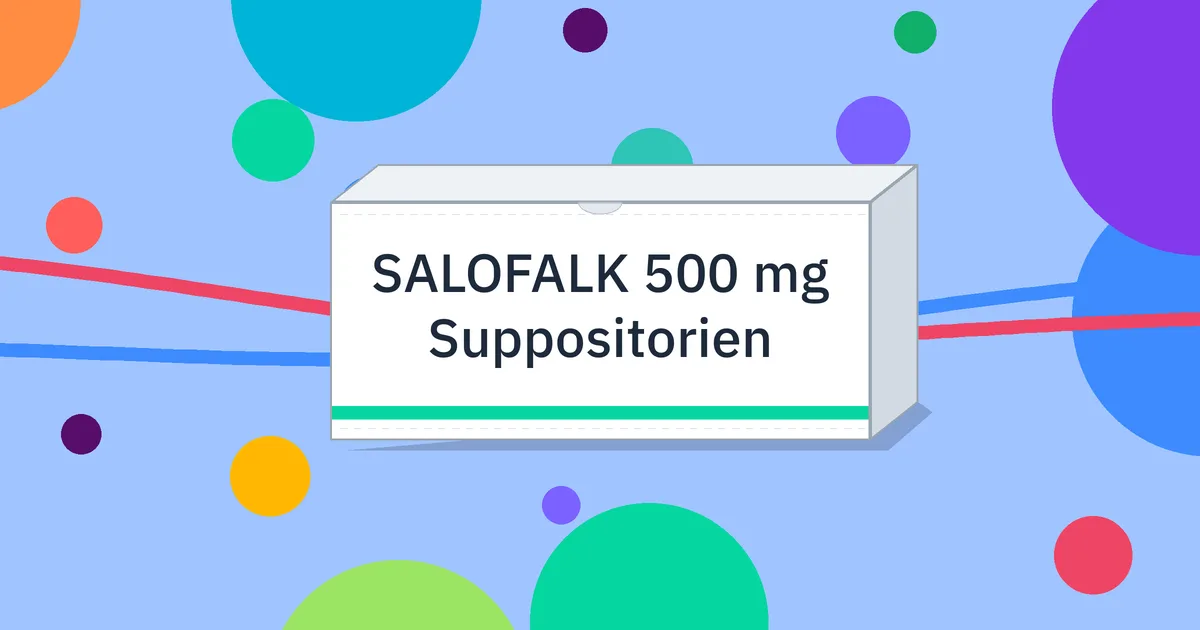 Symbolbild: Packung mit der Aufschrift SALOFALK 500 mg Suppositorien (PZN 04656542) – Verfügbarkeit und Bezug in Apotheken in Frankfurt am Main