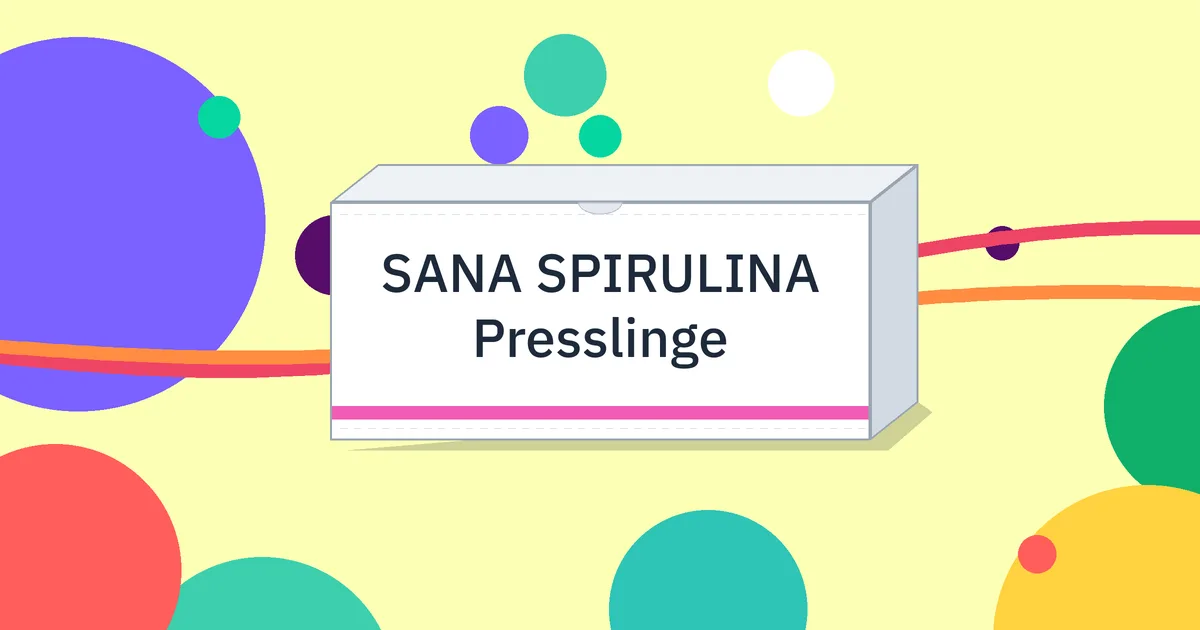 Symbolbild: Packung mit der Aufschrift SANA SPIRULINA Presslinge (PZN 12871183) – Verfügbarkeit und Bezug in Apotheken in Frankfurt am Main