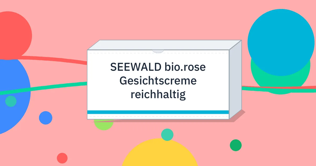 Symbolbild: Packung mit der Aufschrift SEEWALD bio.rose Gesichtscreme reichhaltig (PZN 18304700) – Verfügbarkeit und Bezug in Apotheken in Frankfurt am Main