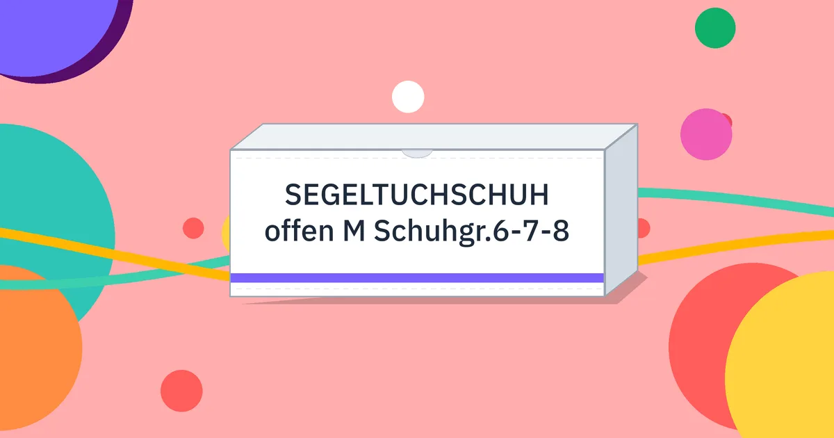 Symbolbild: Packung mit der Aufschrift SEGELTUCHSCHUH offen M Schuhgr.6-7-8 (PZN 11095216) – Verfügbarkeit und Bezug in Apotheken in Frankfurt am Main