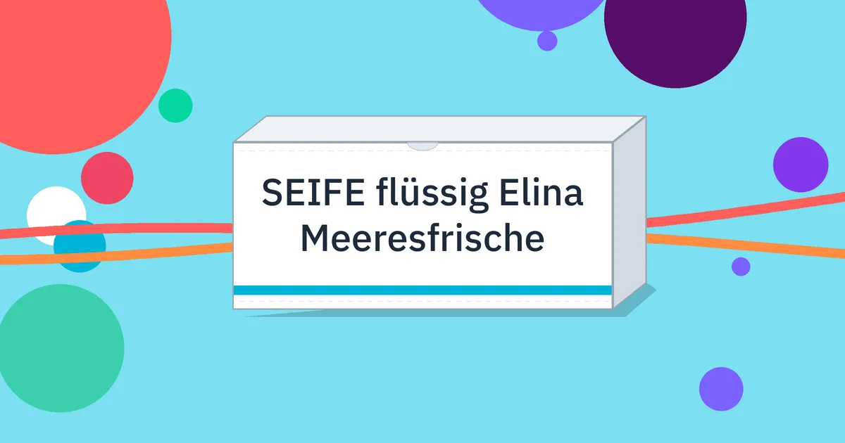 Symbolbild: Packung mit der Aufschrift SEIFE flüssig Elina Meeresfrische (PZN 18394761) – Verfügbarkeit und Bezug in Apotheken in Frankfurt am Main