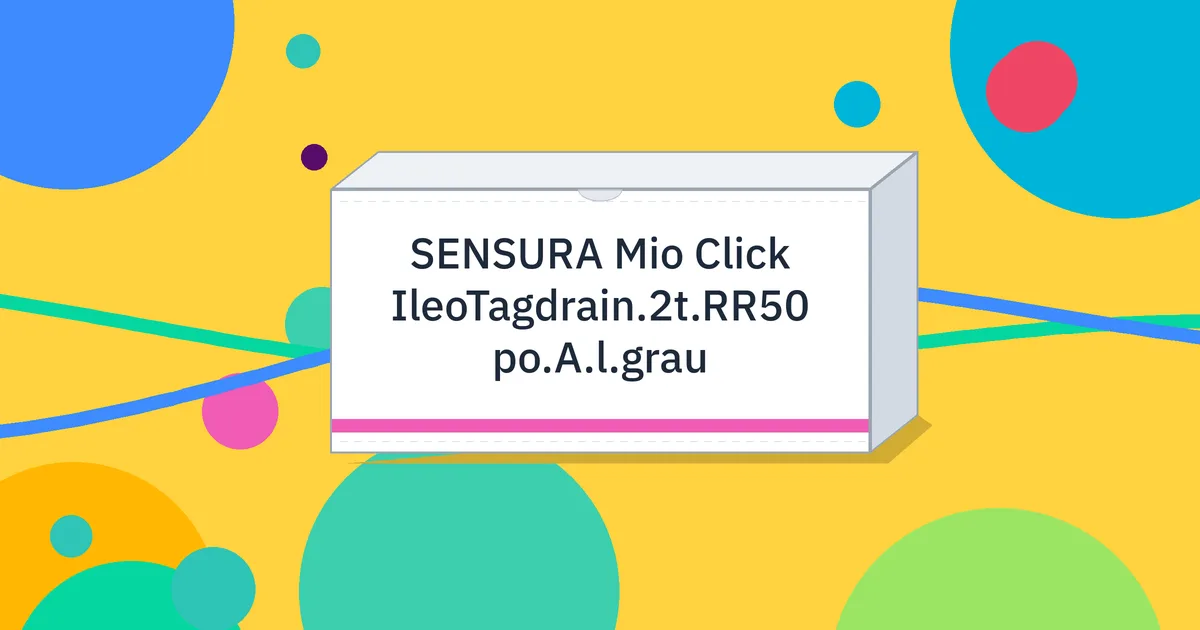 Symbolbild: Packung mit der Aufschrift SENSURA Mio Click IleoTagdrain.2t.RR50 po.A.l.grau (PZN 12615072) – Verfügbarkeit und Bezug in Apotheken in Frankfurt am Main