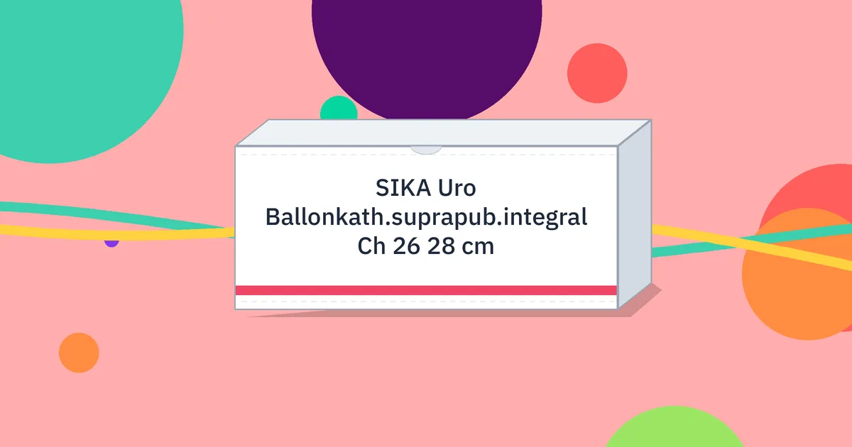 Symbolbild: Packung mit der Aufschrift SIKA Uro Ballonkath.suprapub.integral Ch 26 28 cm (PZN 03404838) – Verfügbarkeit und Bezug in Apotheken in Frankfurt am Main