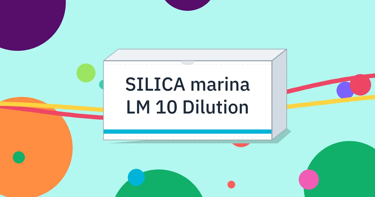 Symbolbild: Packung mit der Aufschrift SILICA marina LM 10 Dilution (PZN 13189714) – Verfügbarkeit und Bezug in Apotheken in Frankfurt am Main